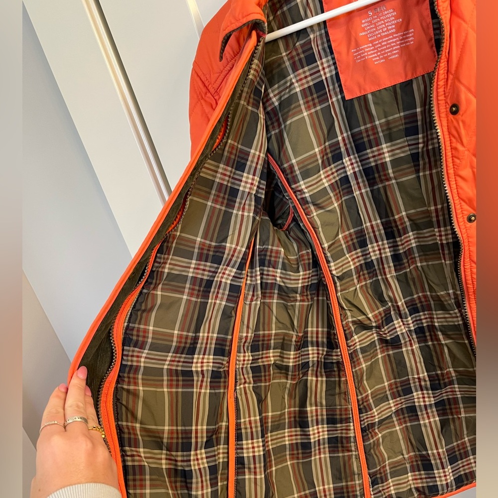 Pink Ll Bean Quilted Barn Coat - Gem